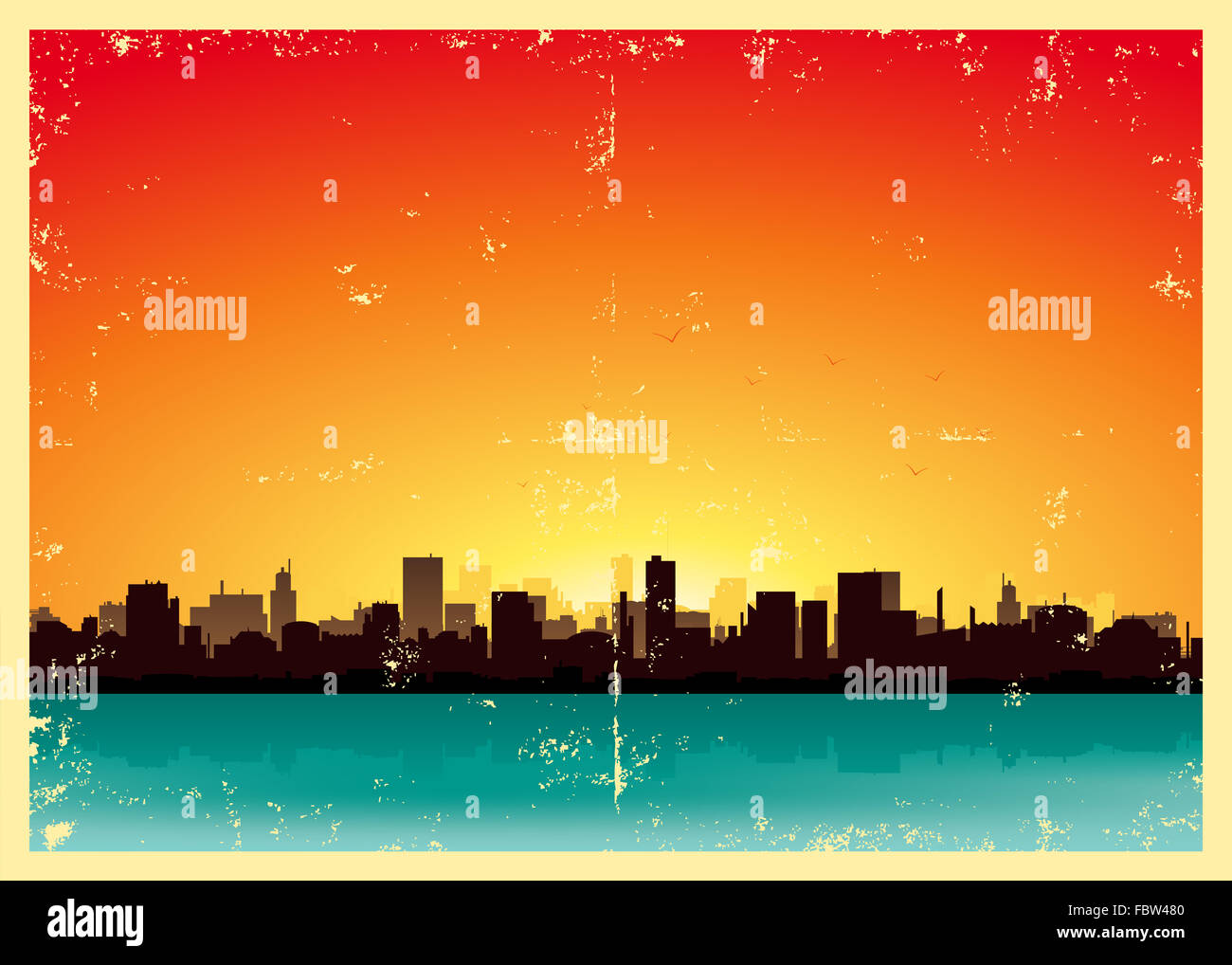 Summer Grunge Urban Landscape Stock Photo - Alamy