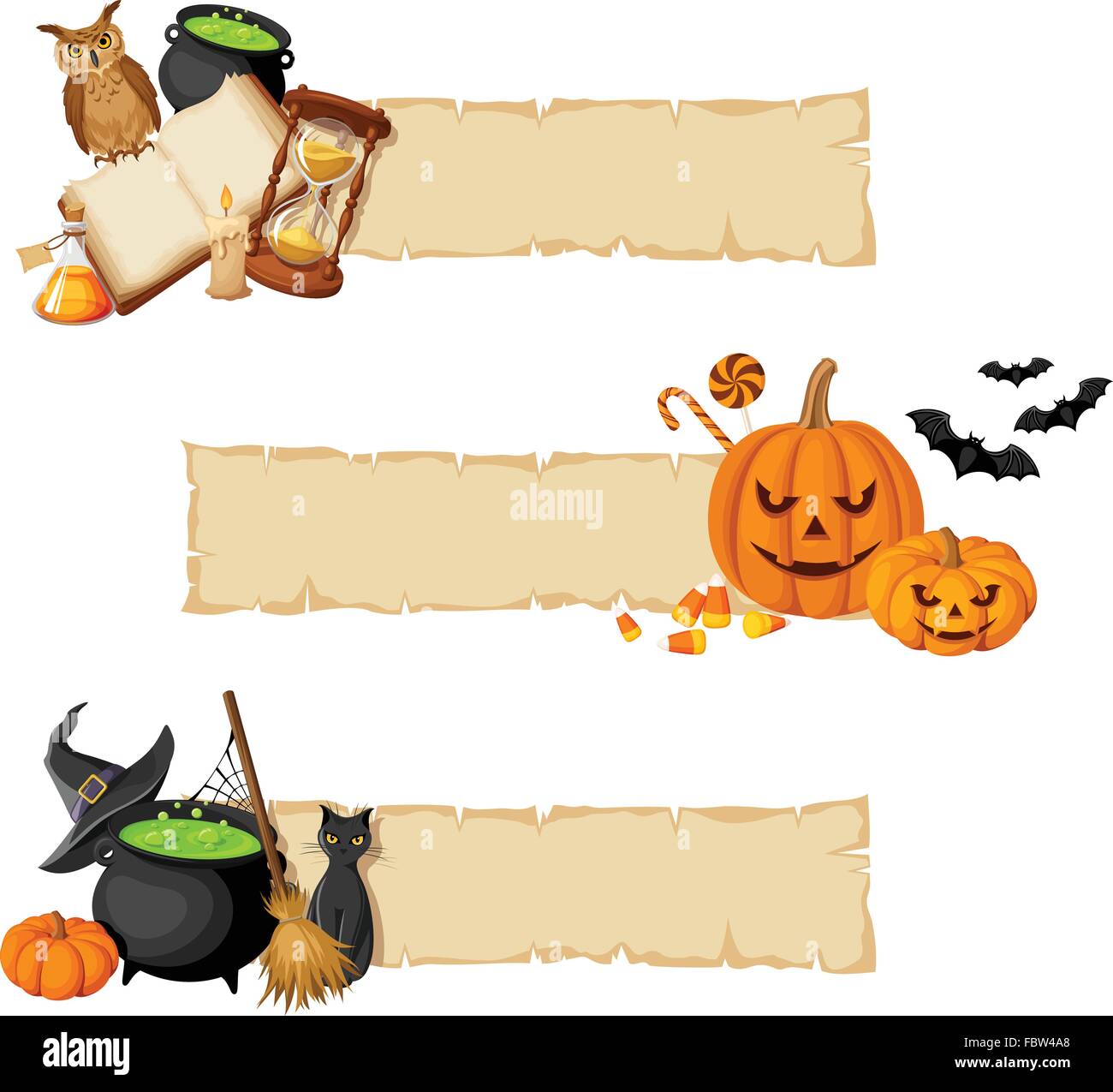 Halloween magic web banners. Vector eps-10 Stock Vector Image & Art - Alamy