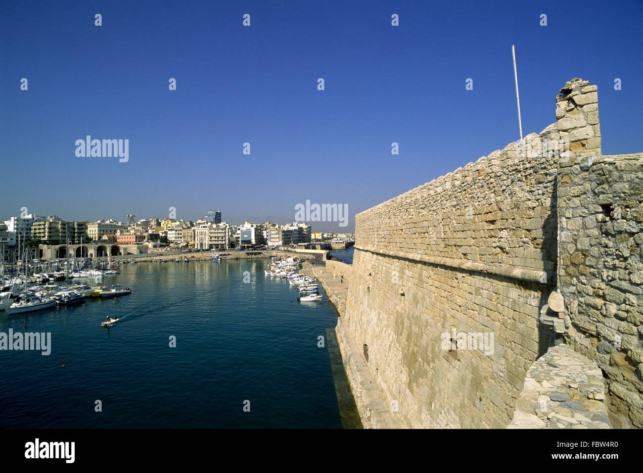 Greece, Crete, Heraklion, Venetian castle and harbour Stock Photo - Alamy