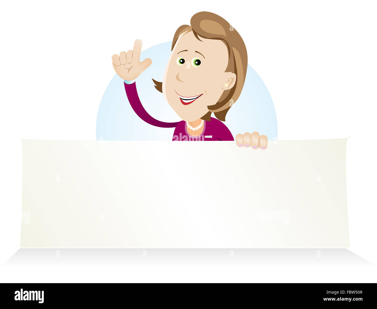 Cartoon woman sign hi-res stock photography and images - Alamy