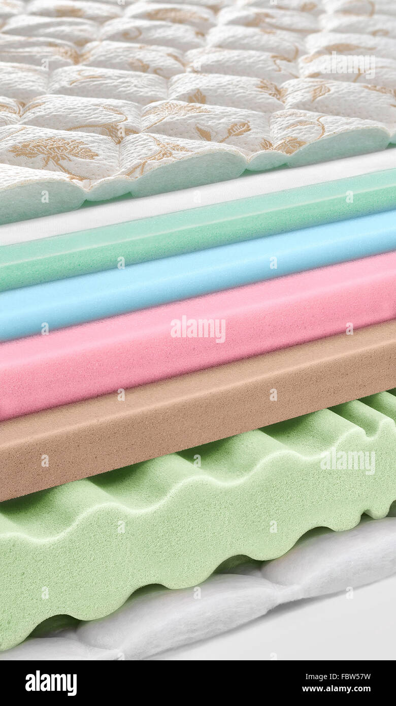 Memory foam - latex mattress cross section - hi quality modern Stock ...
