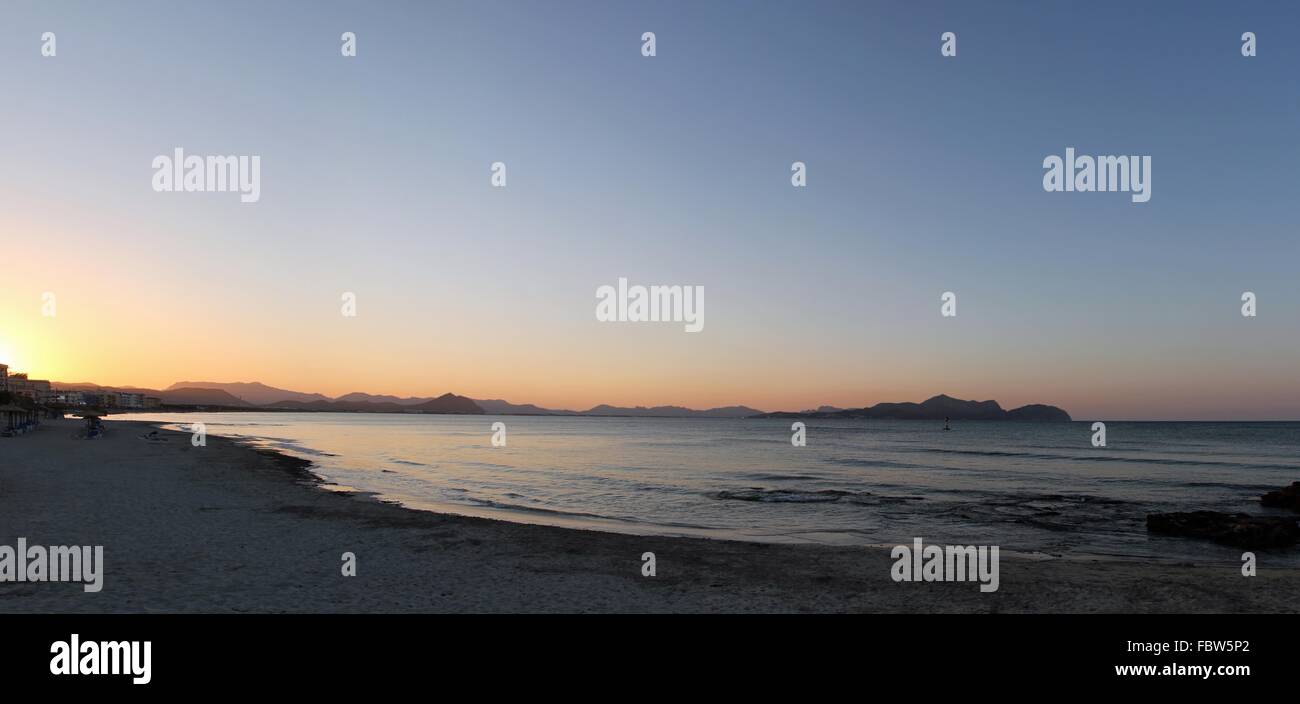 Sunset in Majorca Stock Photo - Alamy