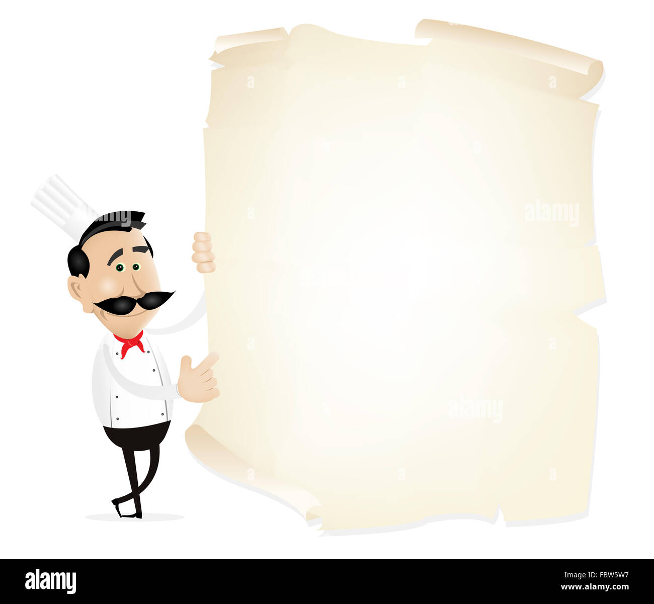 List Menu On A Parchment Stock Photo - Alamy