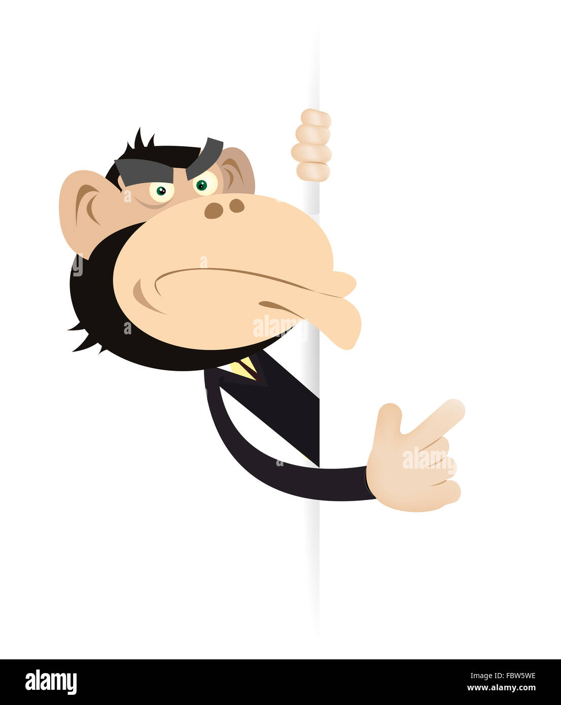 Monkey holding sign hi-res stock photography and images - Alamy