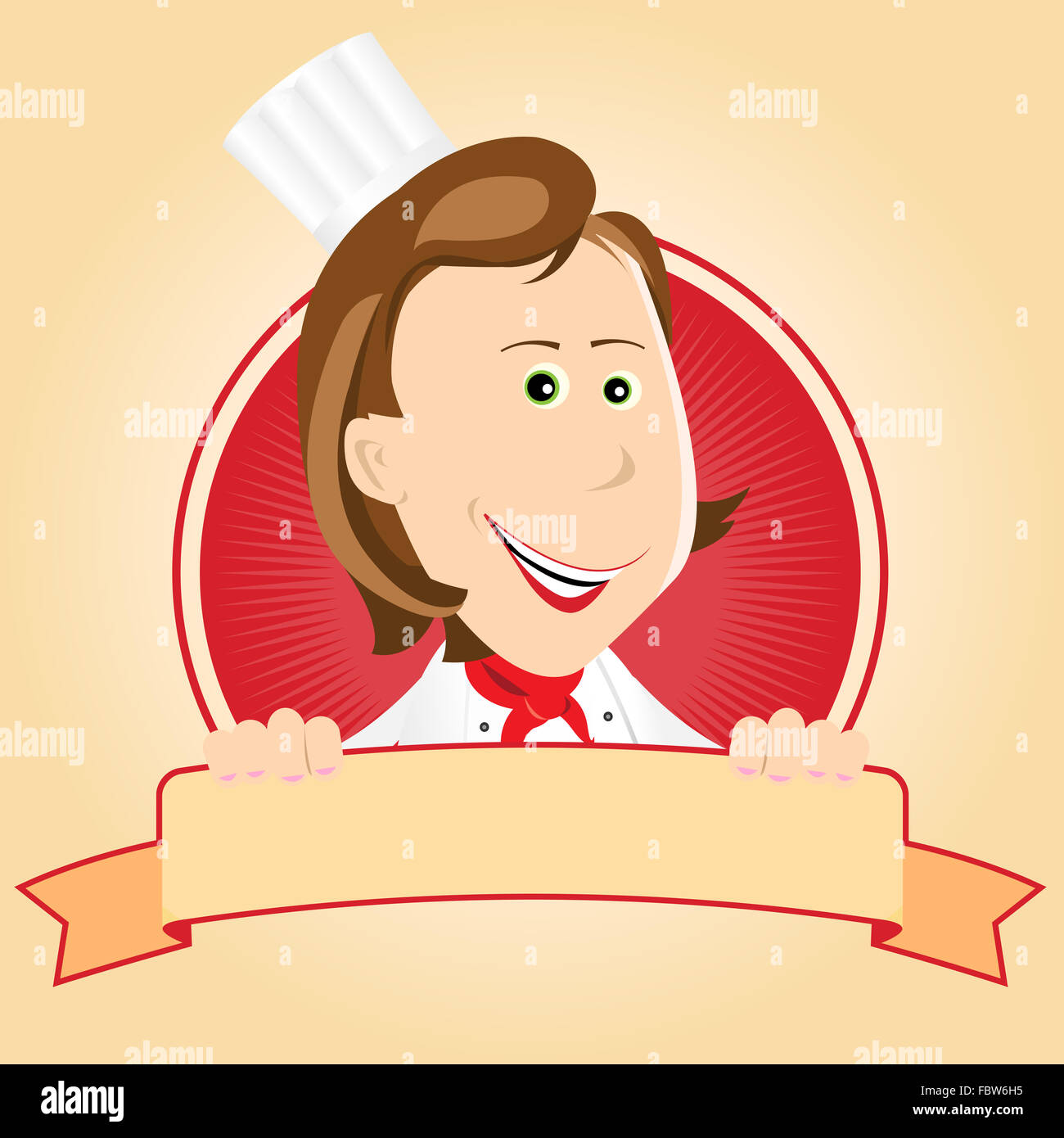Woman cartoon menu food hi-res stock photography and images - Alamy