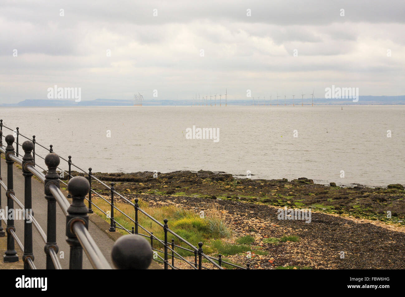A view of the north east coastline off the Headland at Hartlepool ...