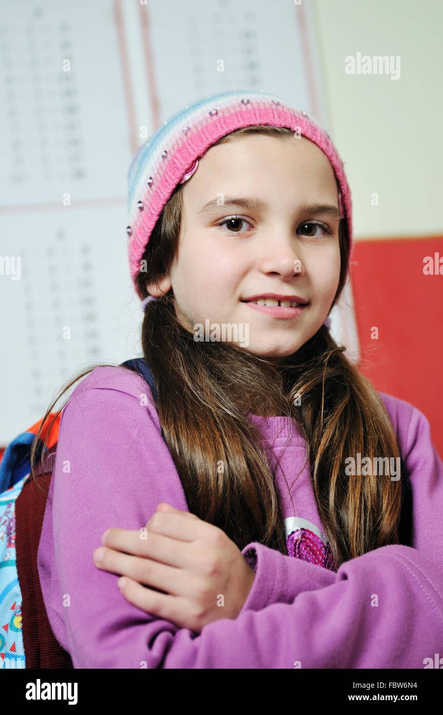 happy school girl on math classeshappy school girl on math class Stock ...
