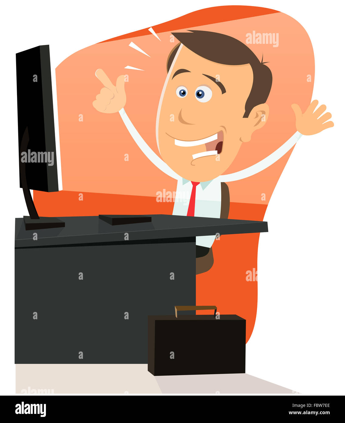 Cartoon computer man hi-res stock photography and images - Alamy