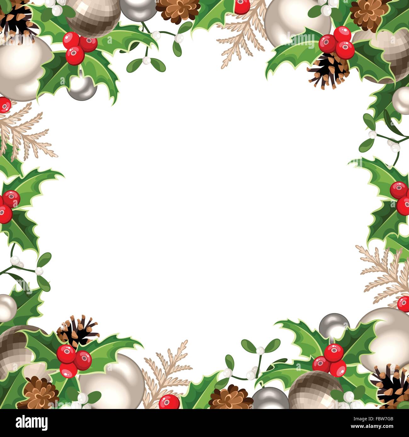 Christmas frame. Vector illustration Stock Vector Image & Art - Alamy