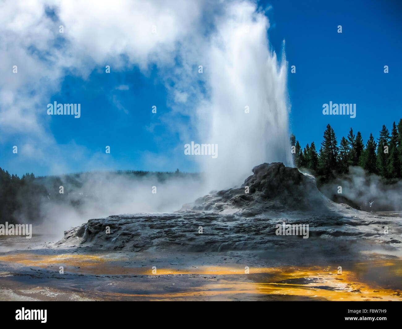 Geyser eruption yellowstone hi-res stock photography and images - Alamy