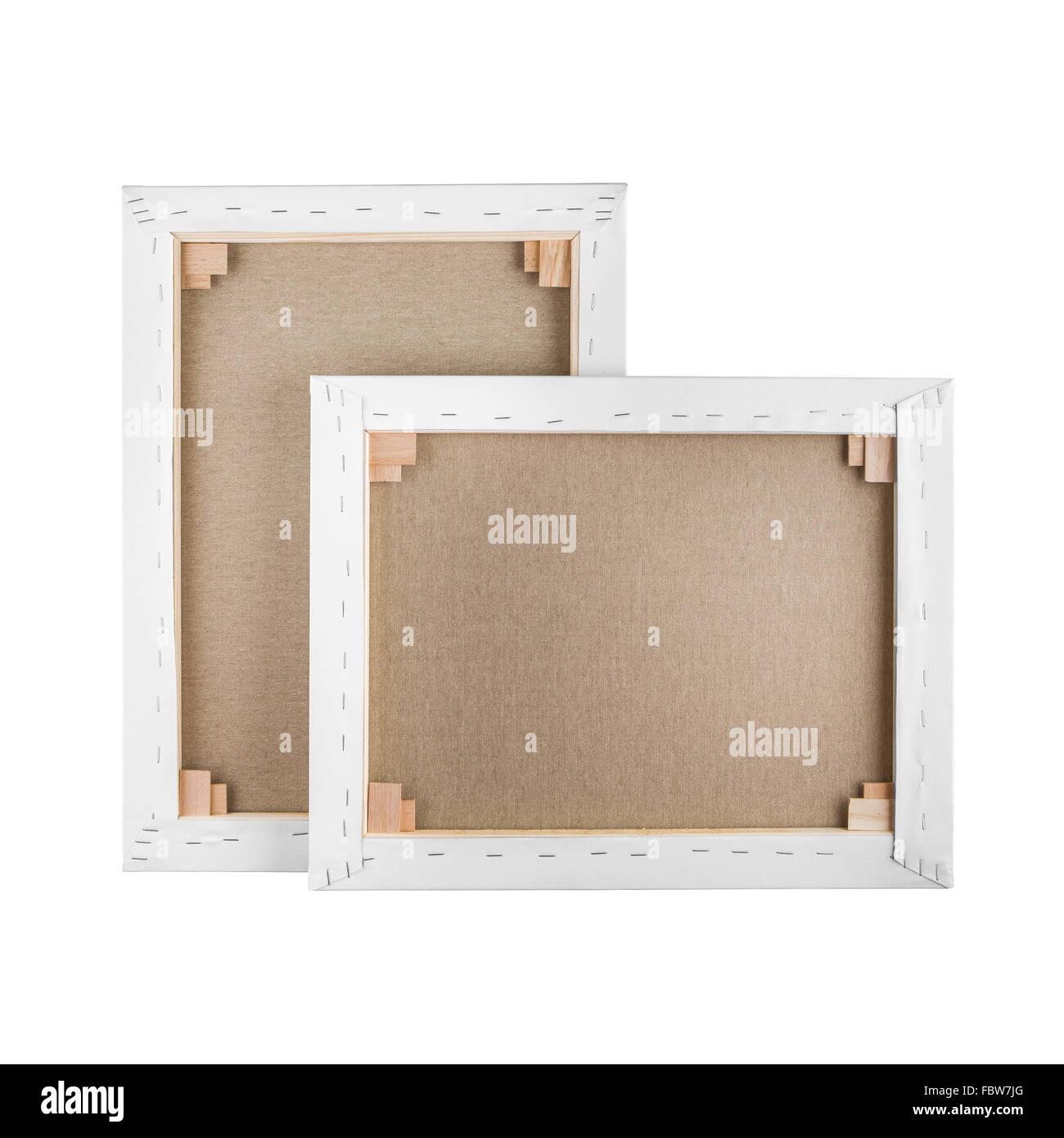 Gallery wrapped blank canvas on wooden frame - stretcher bar frames ...