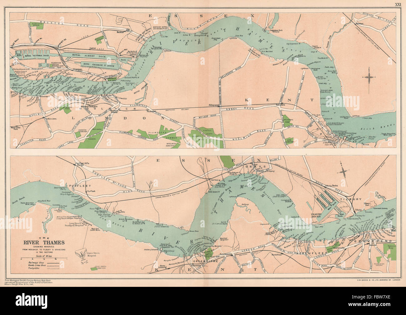 Port of london map 20th century hi-res stock photography and images - Alamy