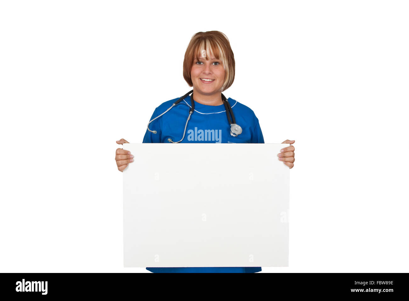 Nurse with board Stock Photo - Alamy