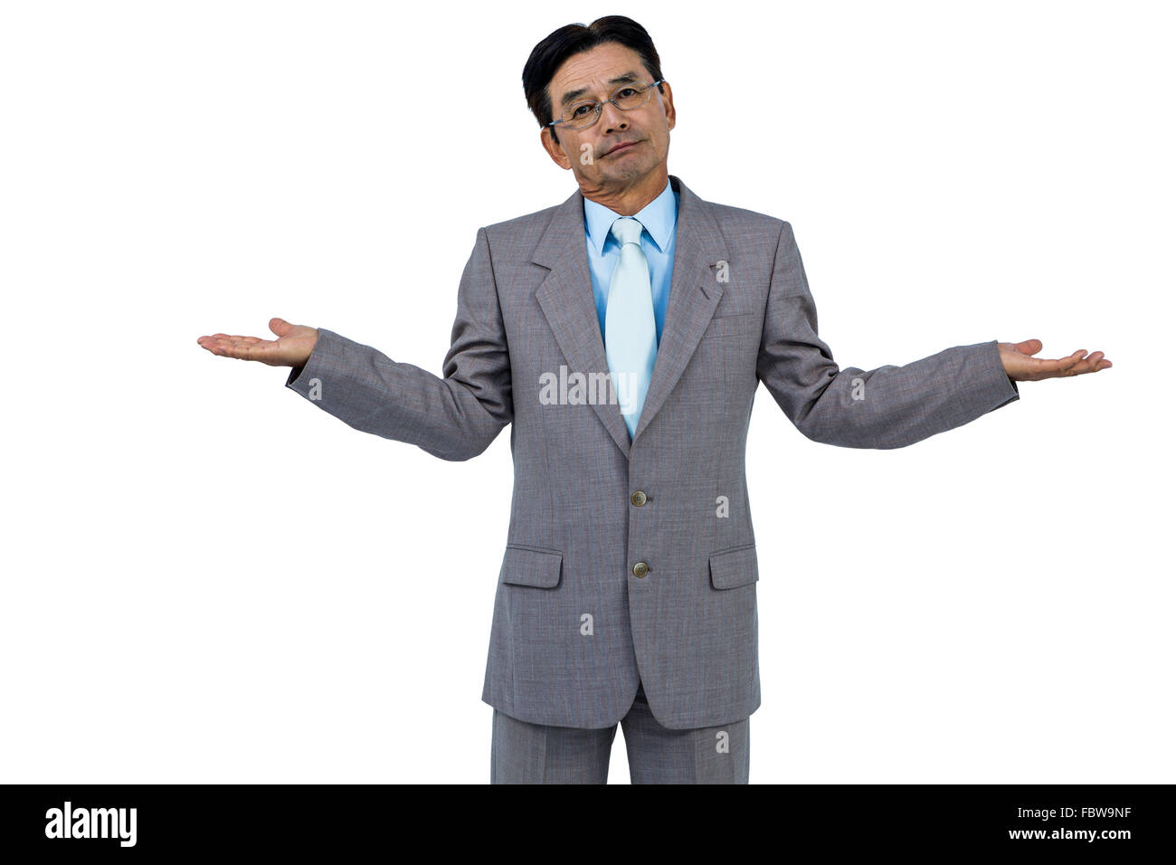 Businessman doing hand gesture Stock Photo - Alamy