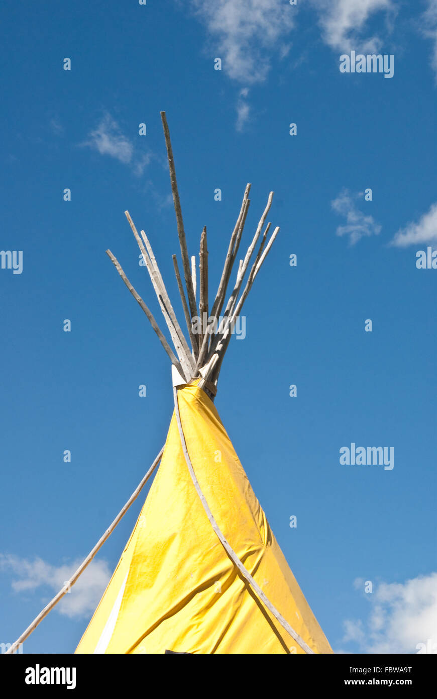 Yellow Indian Teepee Stock Photo - Alamy