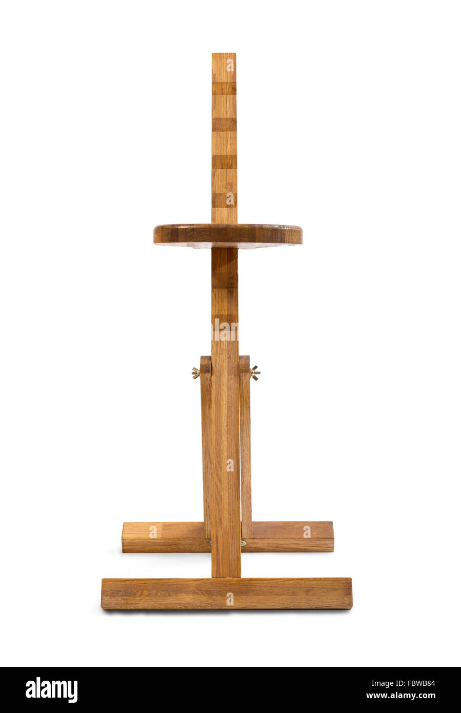 Wooden painter chair isolated on white Stock Photo - Alamy