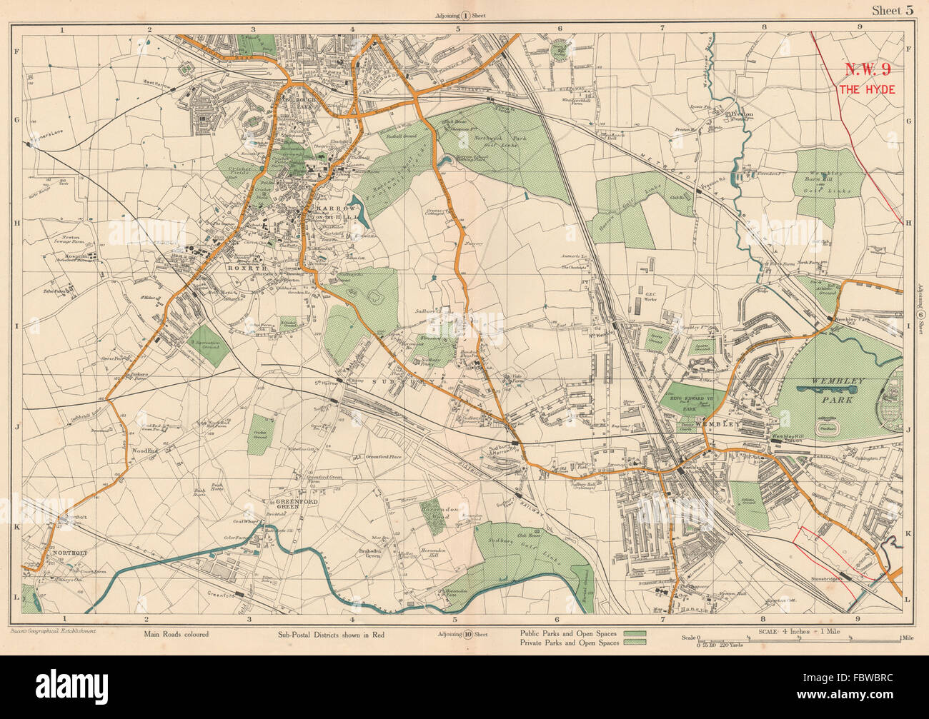 Wembley london map hi-res stock photography and images - Alamy