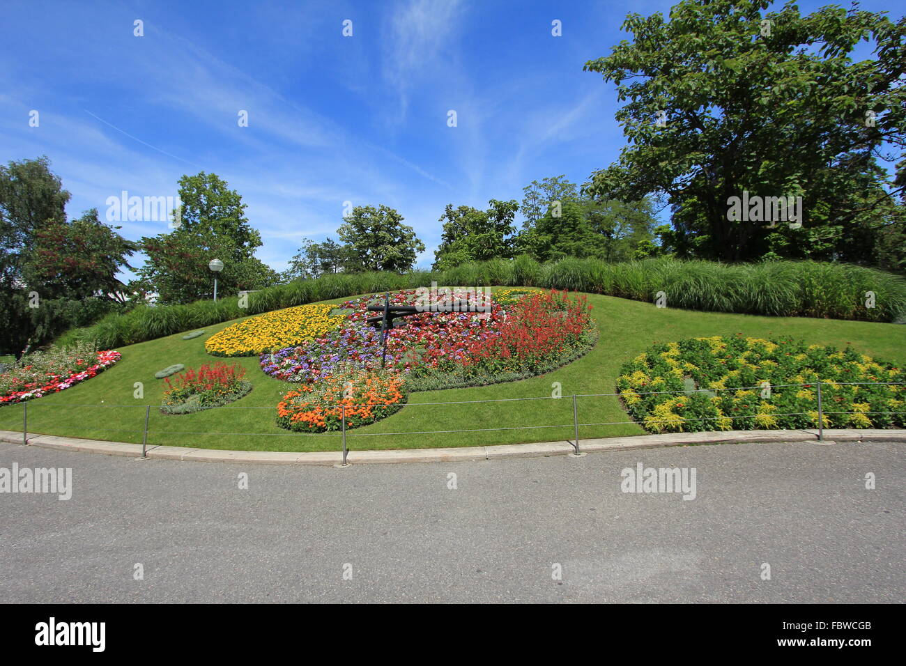 Famous flower clock, Geneva Stock Photo - Alamy