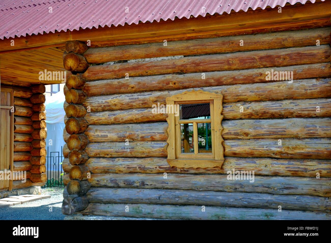 Window at home in the village Stock Photo - Alamy