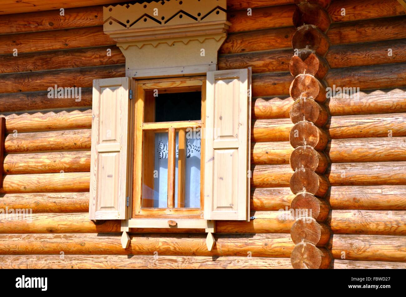 Window at home in the village Stock Photo - Alamy