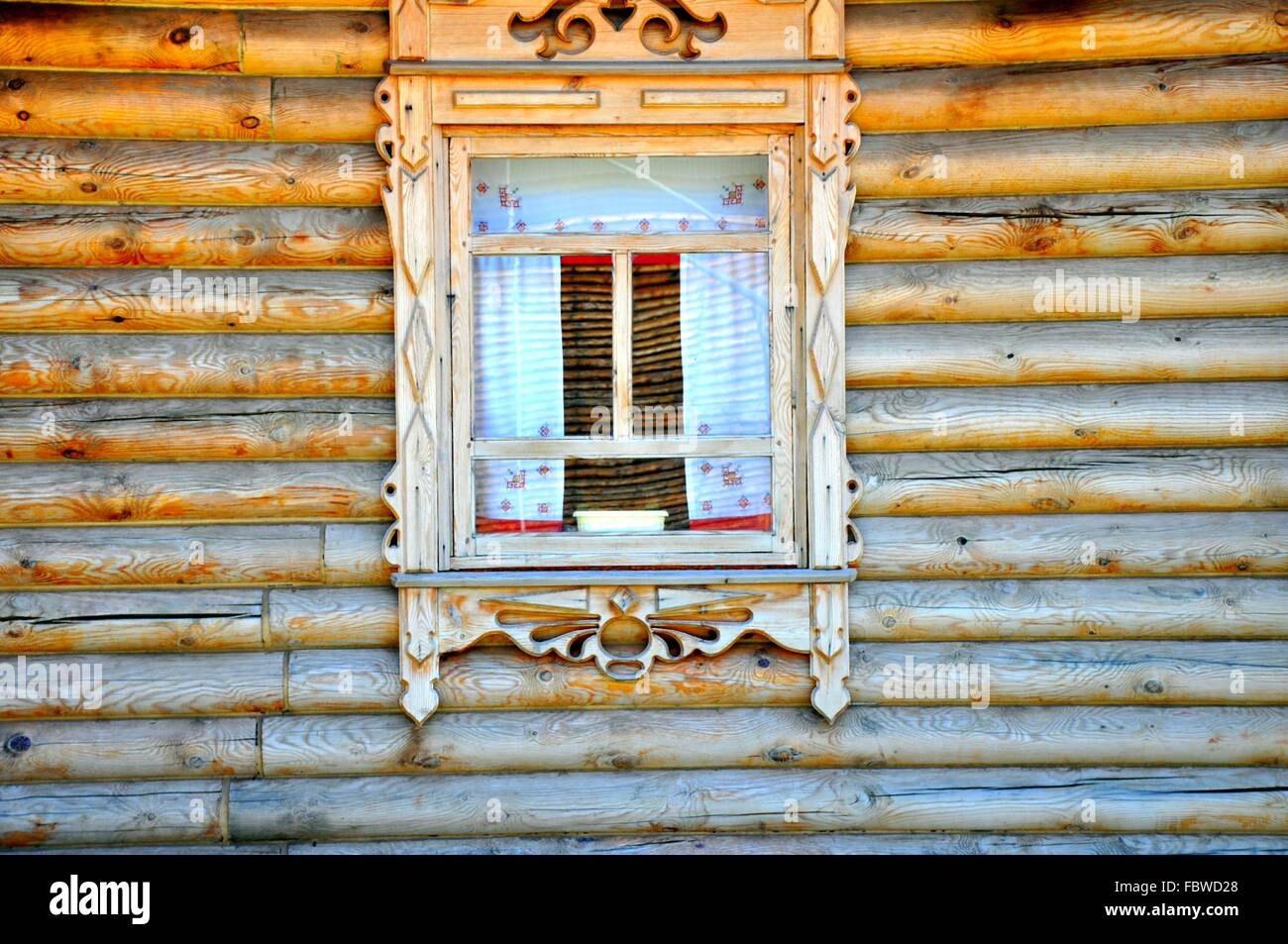 Window at home in the village Stock Photo - Alamy