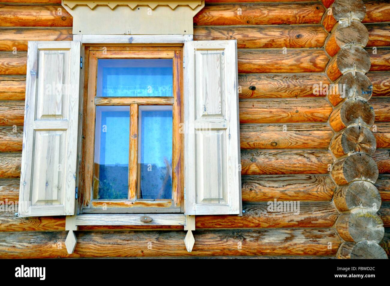 Window at home in the village Stock Photo - Alamy