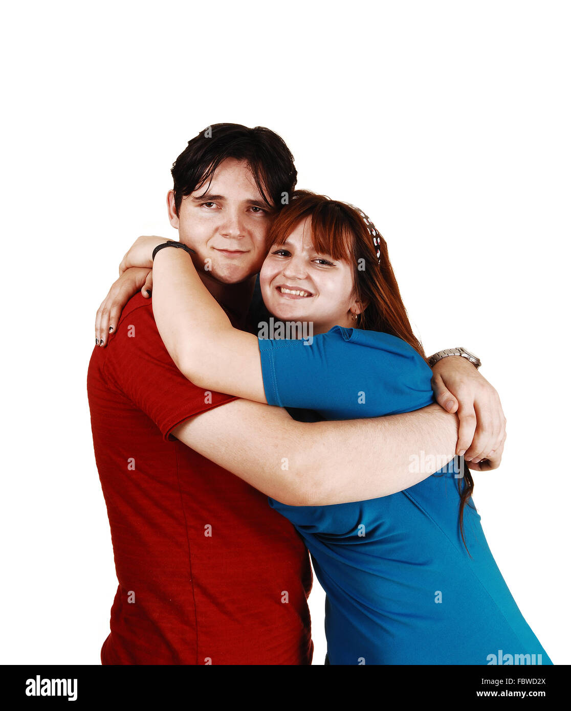Hugging couple in closeup Stock Photo - Alamy
