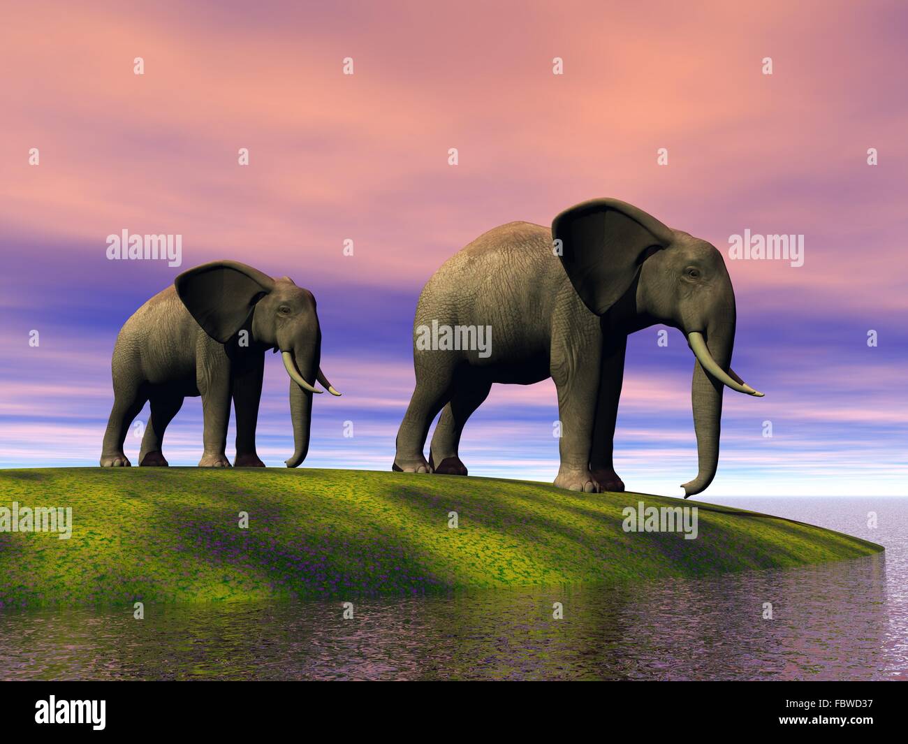 Elephants and mountains hi-res stock photography and images - Alamy