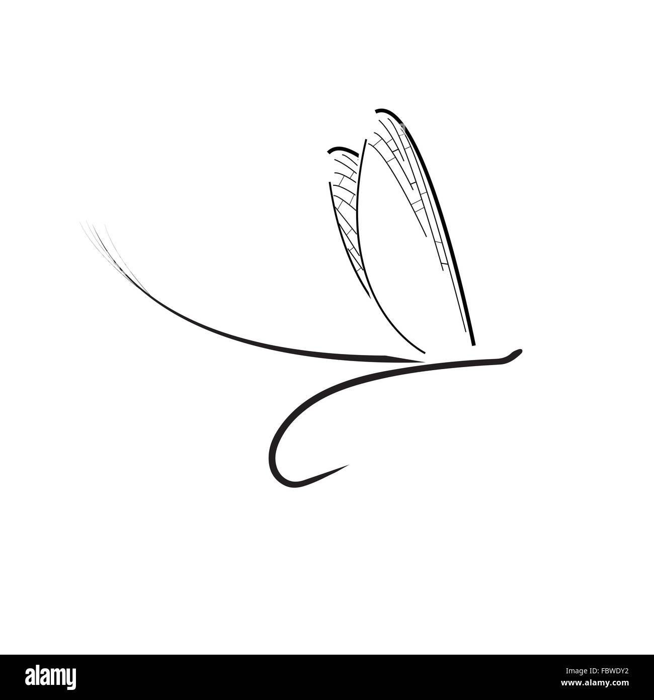 Salmon fly Black and White Stock Photos & Images - Alamy