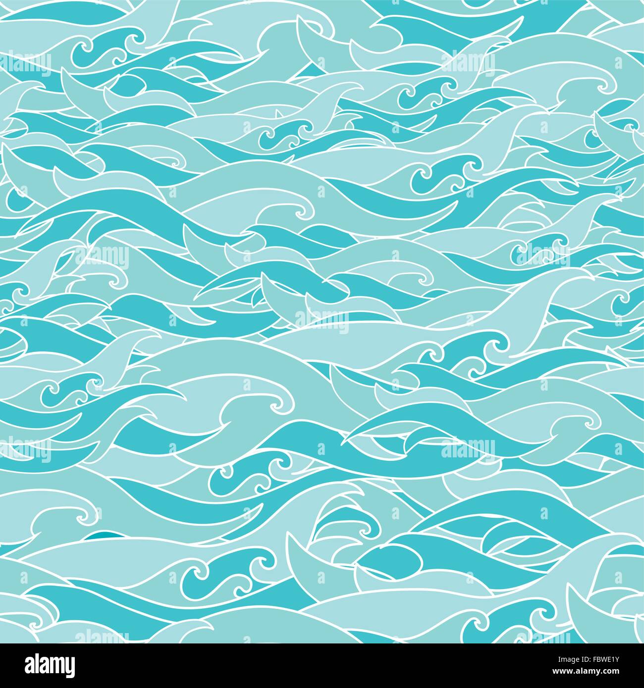 Blue seamless sea vector background with waves Stock Vector Image & Art ...