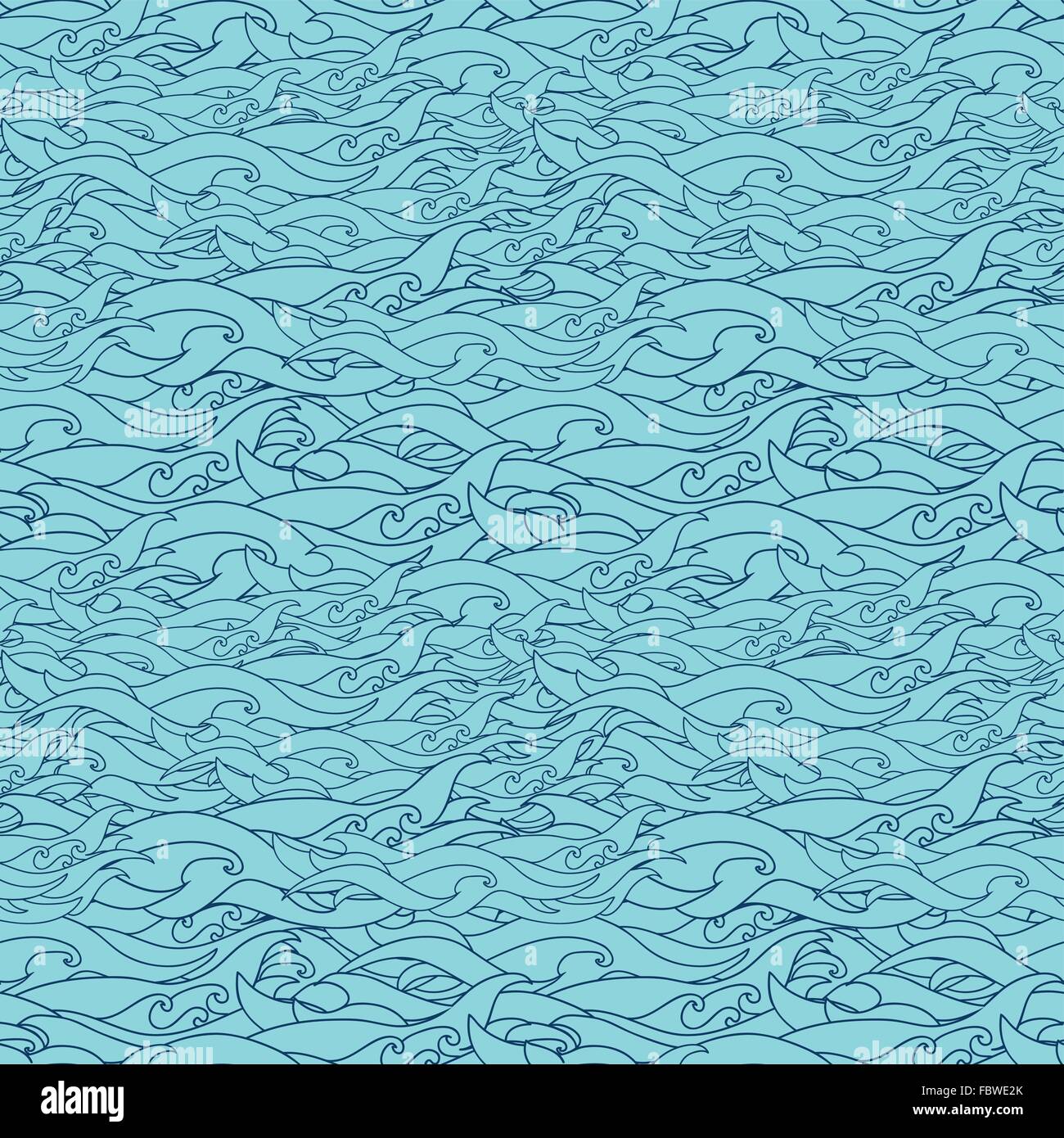 Blue seamless sea vector background with waves Stock Vector Image & Art ...