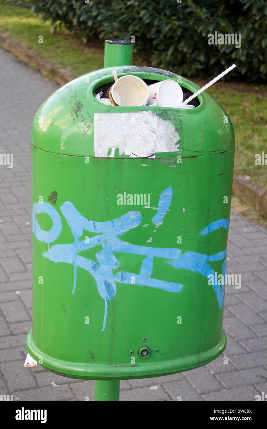 Full garbage can Stock Photo - Alamy