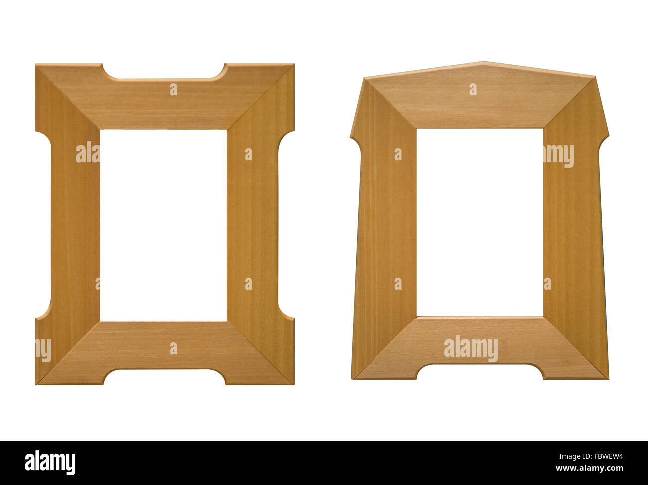 Vintage white wooden frame Cut Out Stock Images & Pictures - Alamy