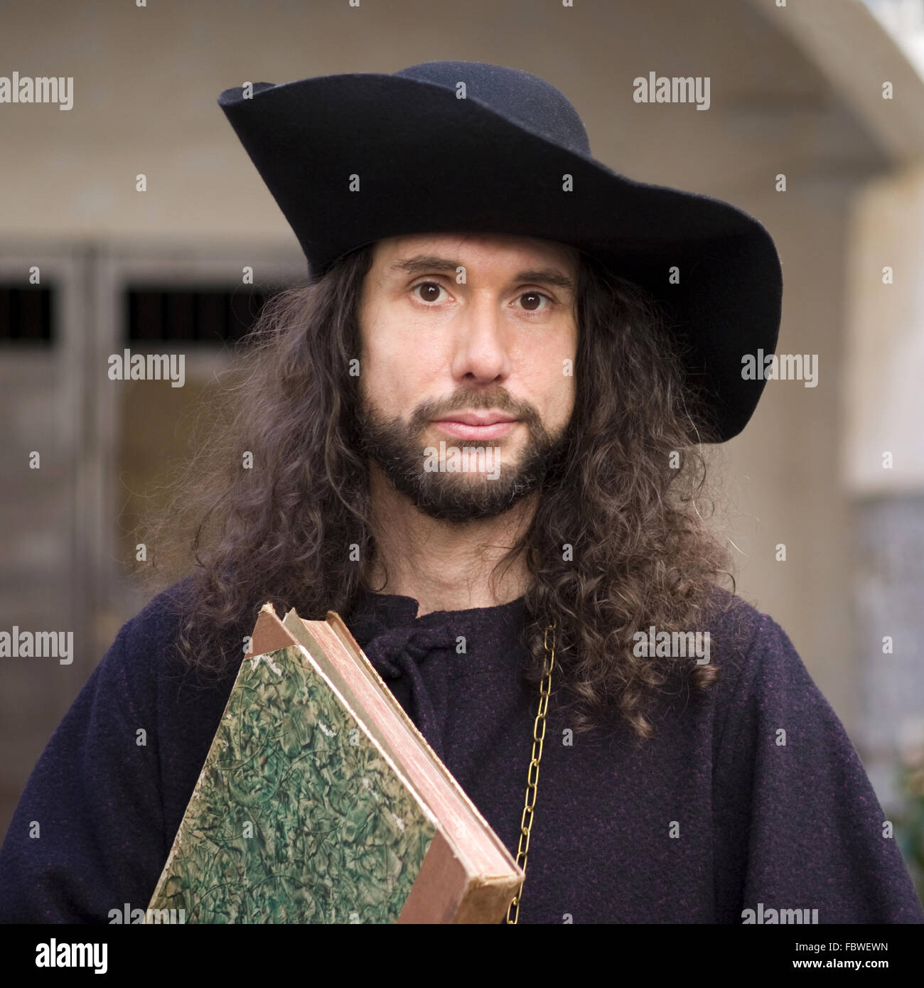 Man italian long hair portrait hi-res stock photography and images - Alamy