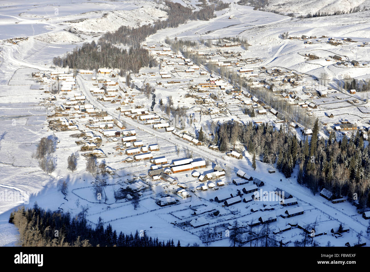 Winter White Haba Karst Topography XinJiang China Stock Photo - Alamy