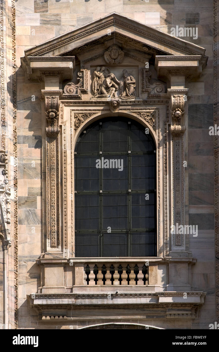 window in the milano dome Stock Photo - Alamy