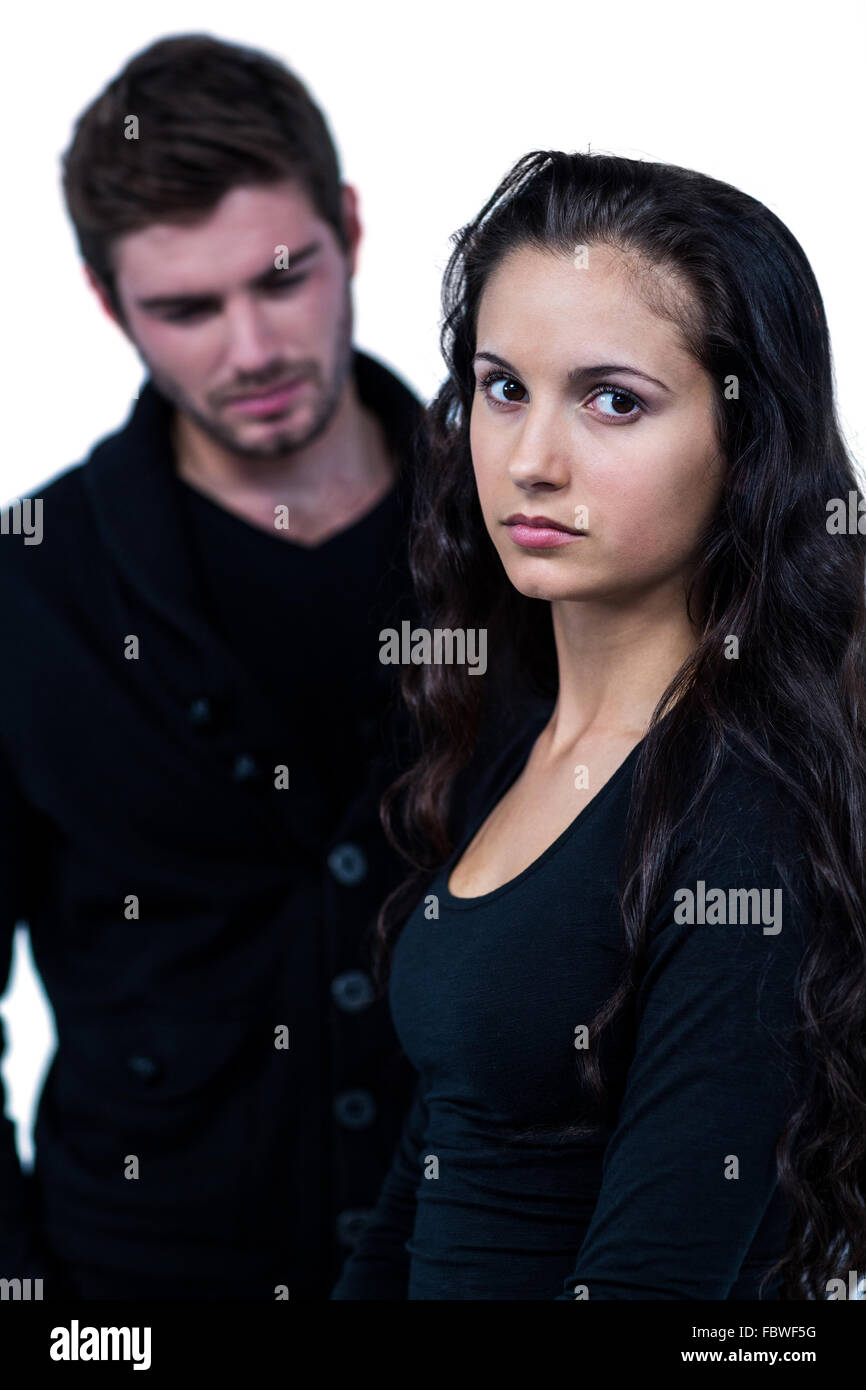 A Sad couple near each other Stock Photo - Alamy
