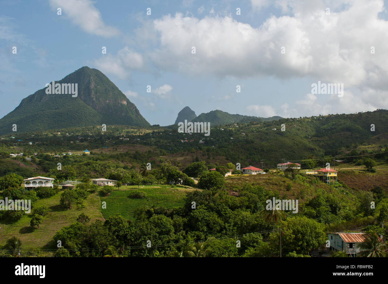 Pitons view hi-res stock photography and images - Alamy