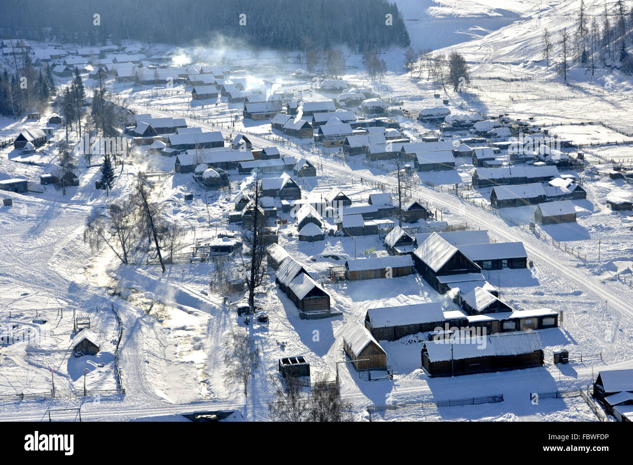 Winter White Haba Karst Topography XinJiang China Stock Photo - Alamy