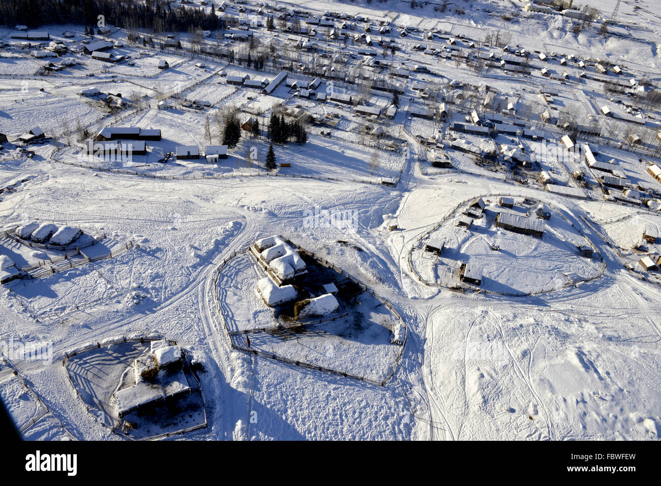 Winter White Haba Karst Topography XinJiang China Stock Photo - Alamy