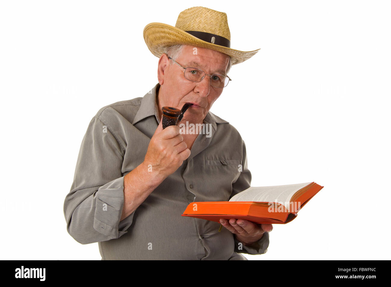 Old man reading Stock Photo - Alamy