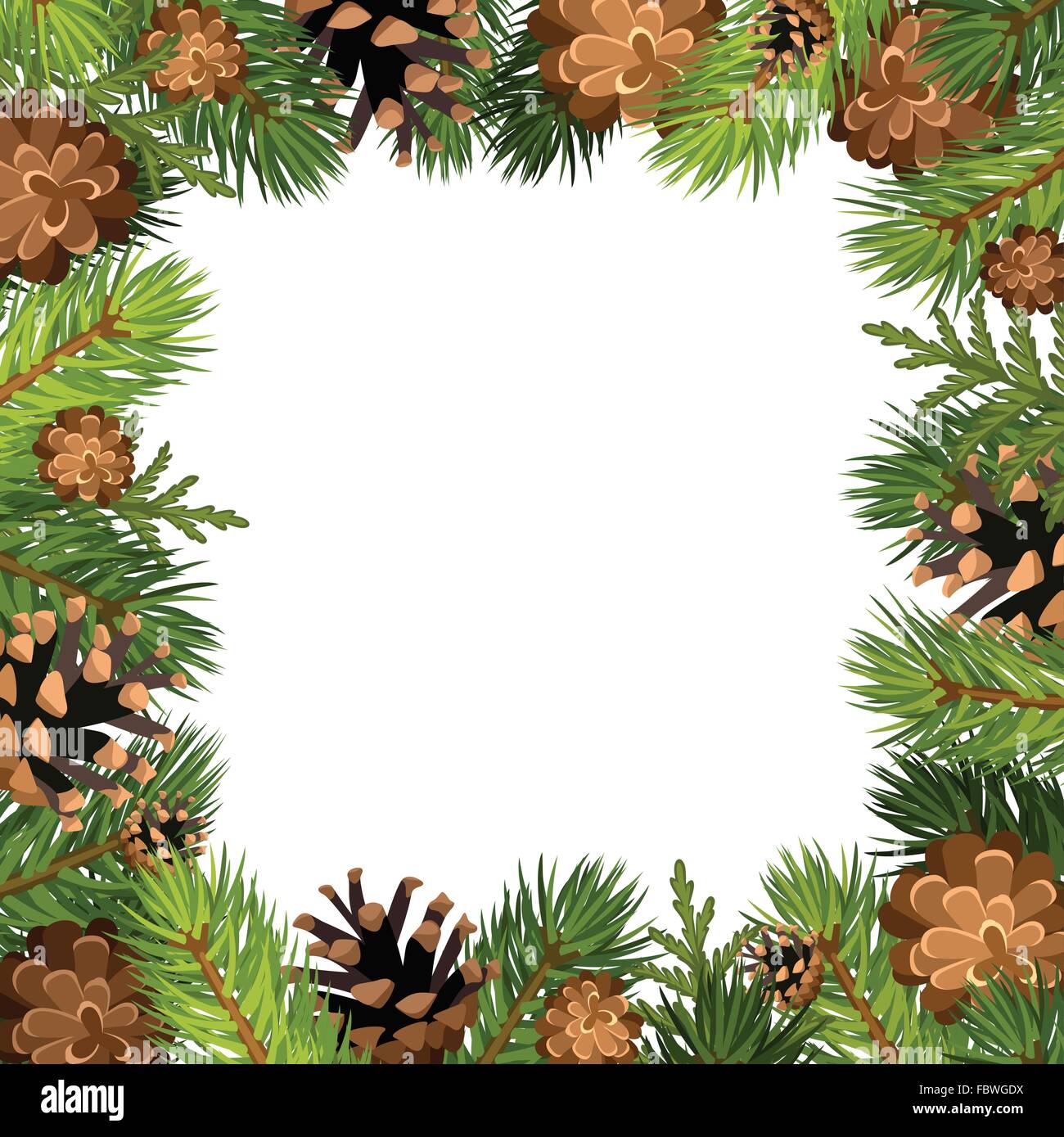 Pine cones branches Stock Vector Images - Alamy