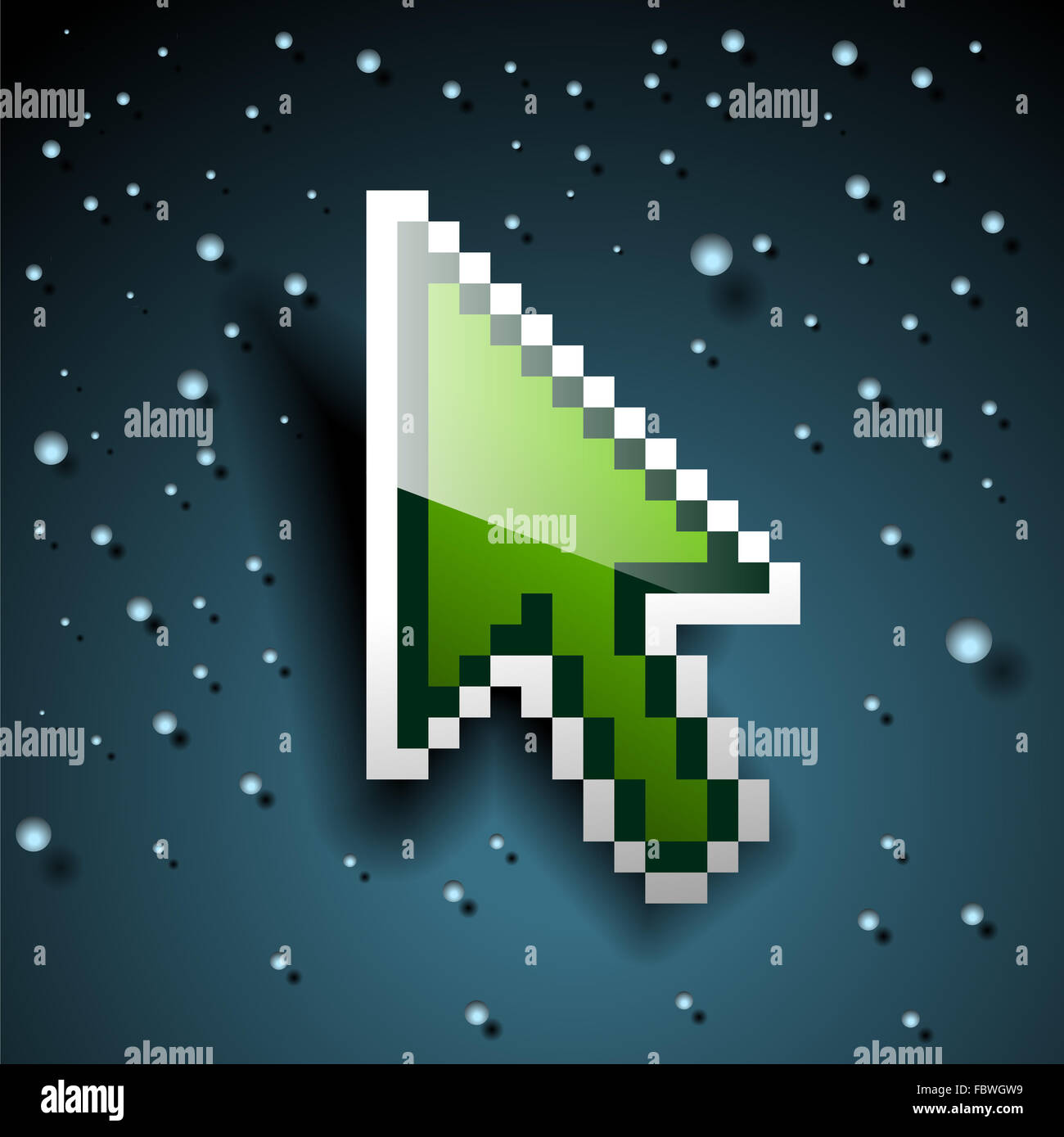 Pixel Cursor, vector Eps 10 illustration Stock Photo - Alamy