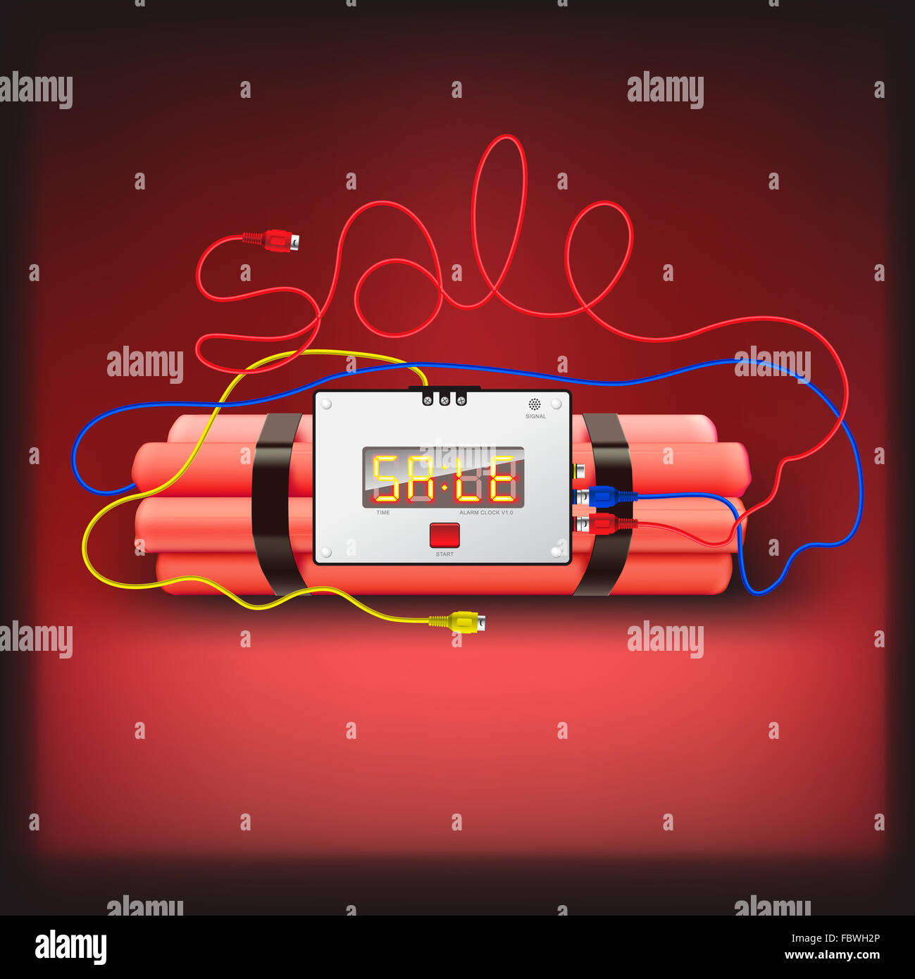 Bomb sticks dynamite alarm clock hi-res stock photography and images ...