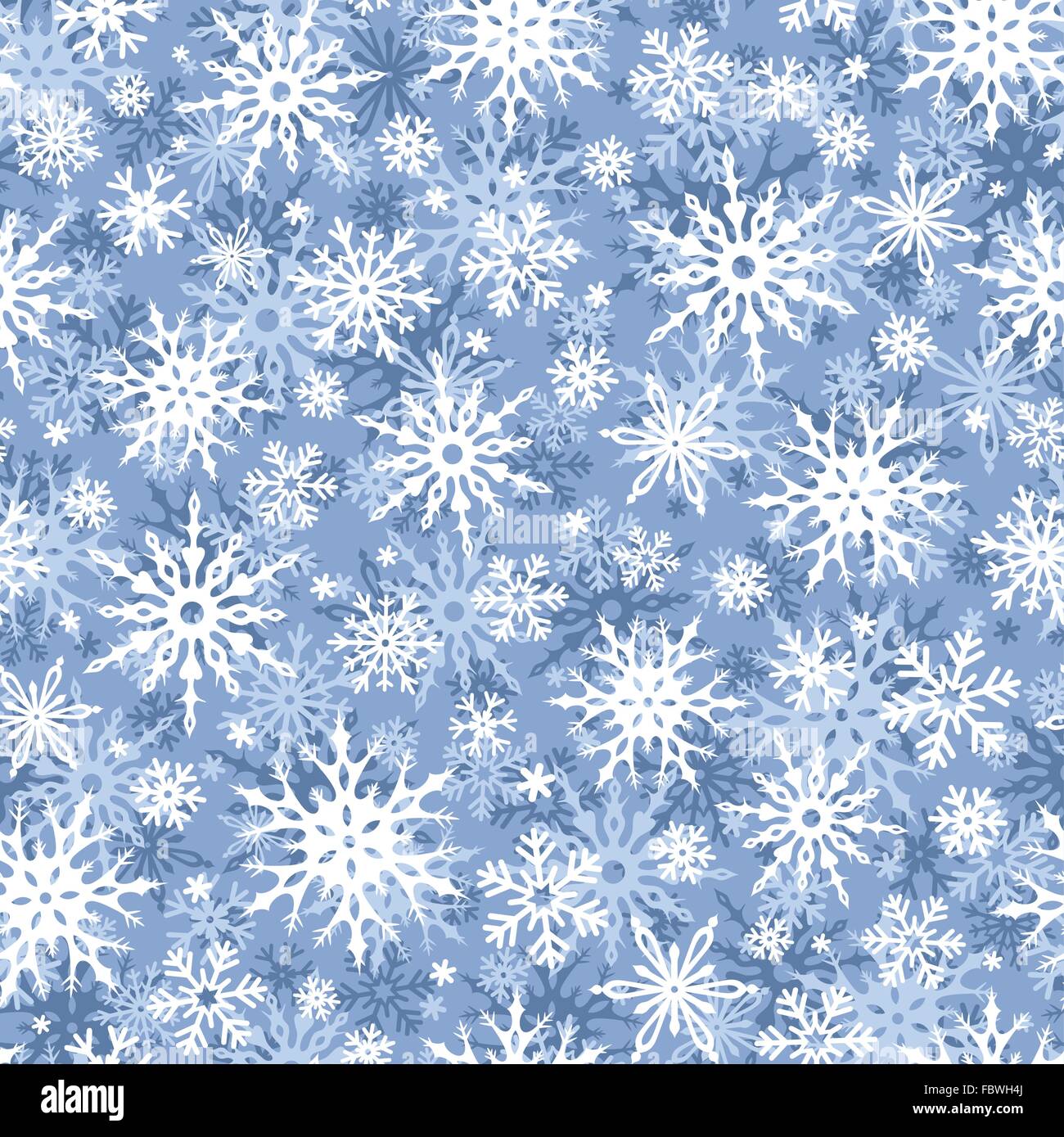 Christmas seamless blue and white background with snowflakes. Vector illustration Stock Vector ...