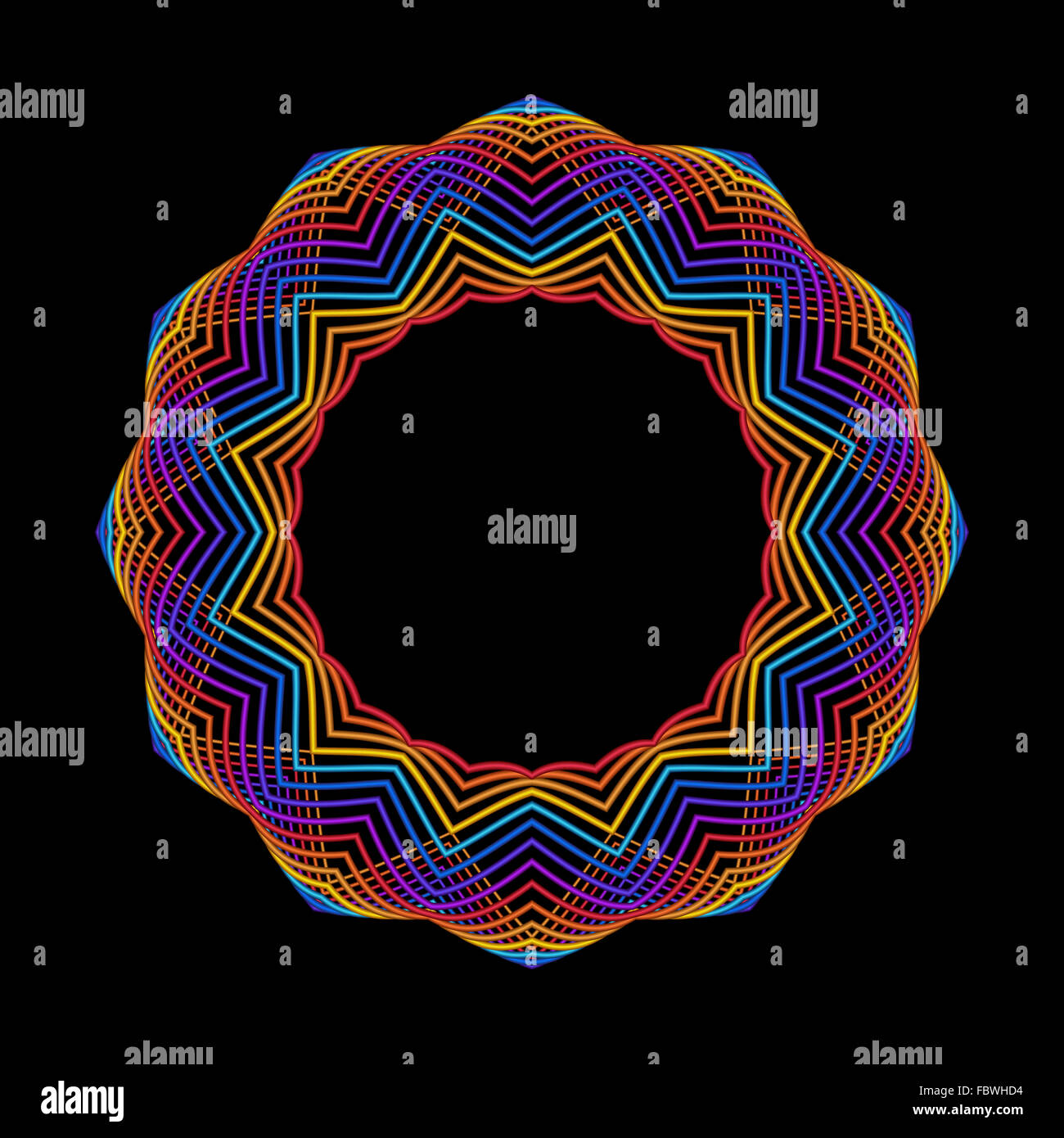 Psychedelic Kaleidoscope Spirograph Motif Stock Photo - Alamy