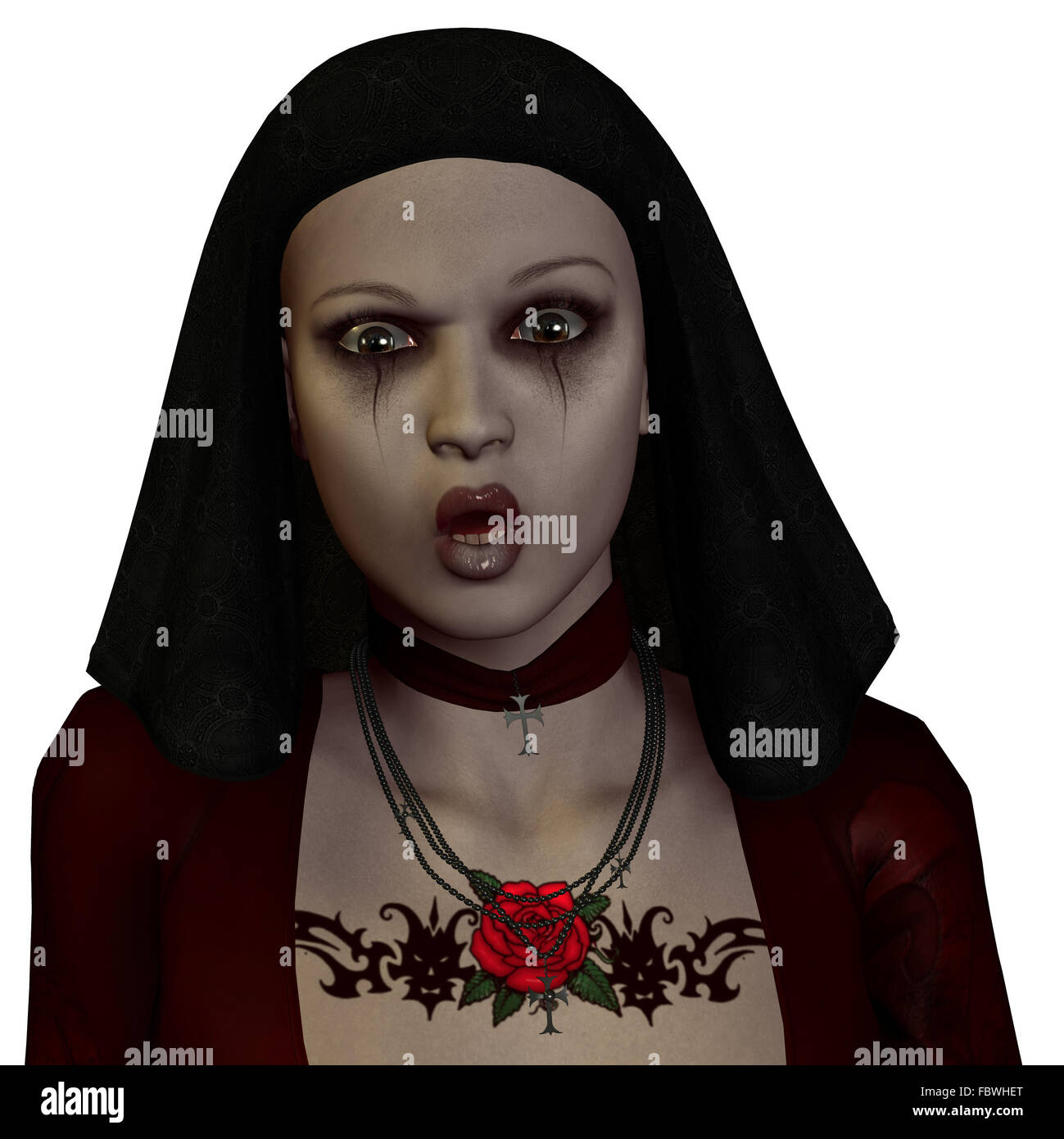 Nun in the Gothic style Stock Photo - Alamy