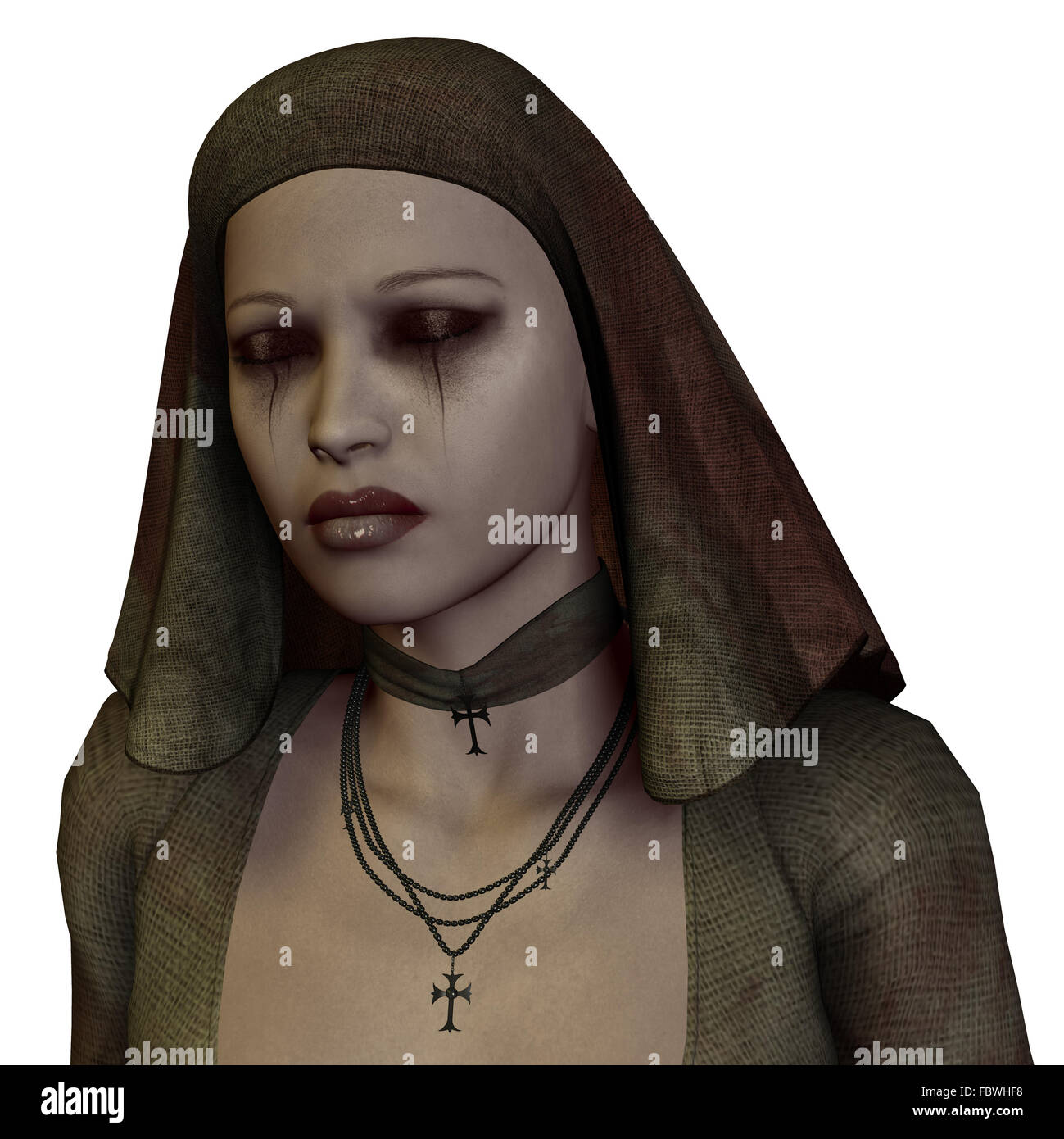 Portrait sad nun hi-res stock photography and images - Alamy