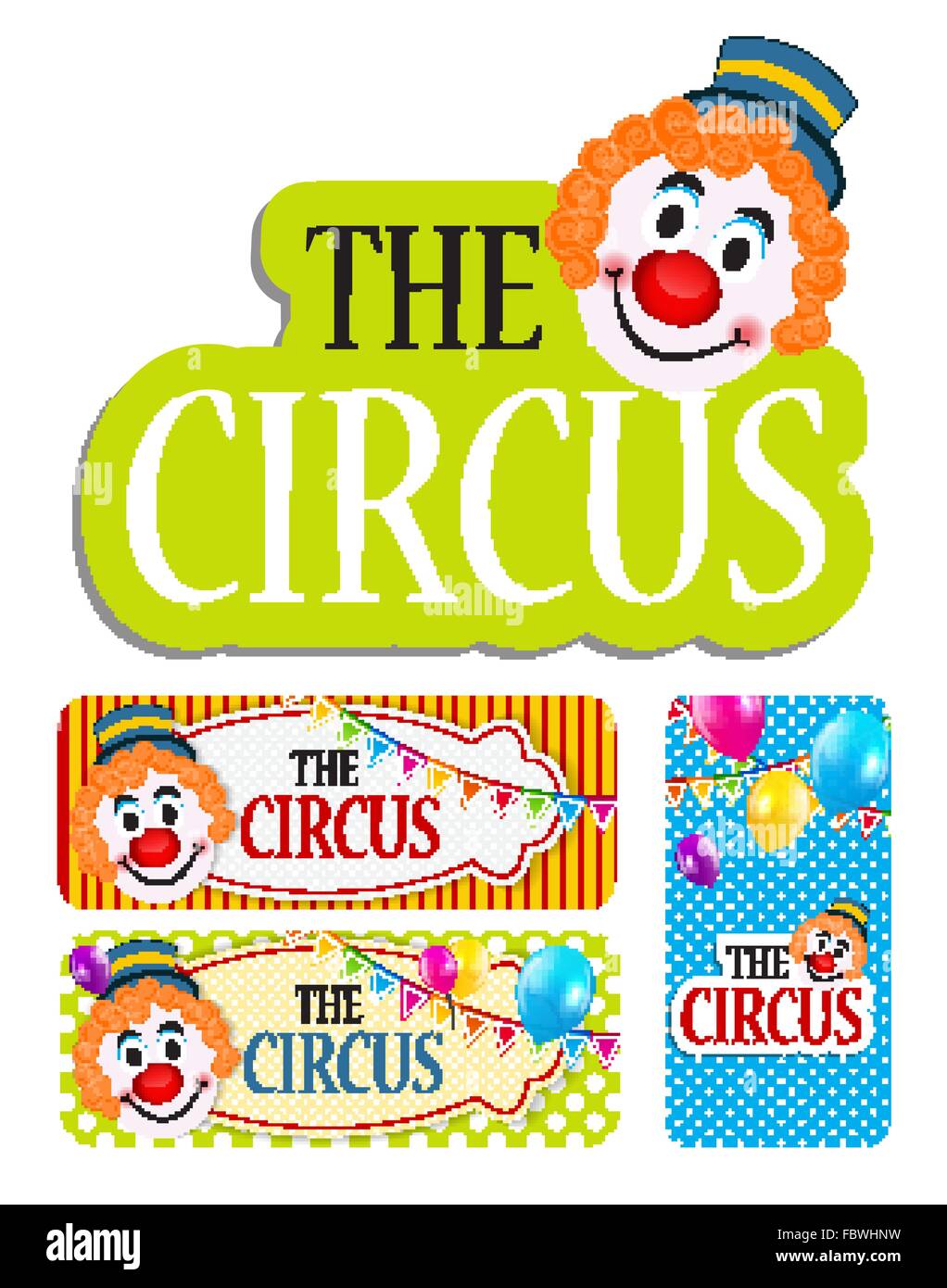 The Circus Banner Set Vector Illustration Stock Vector Image & Art - Alamy