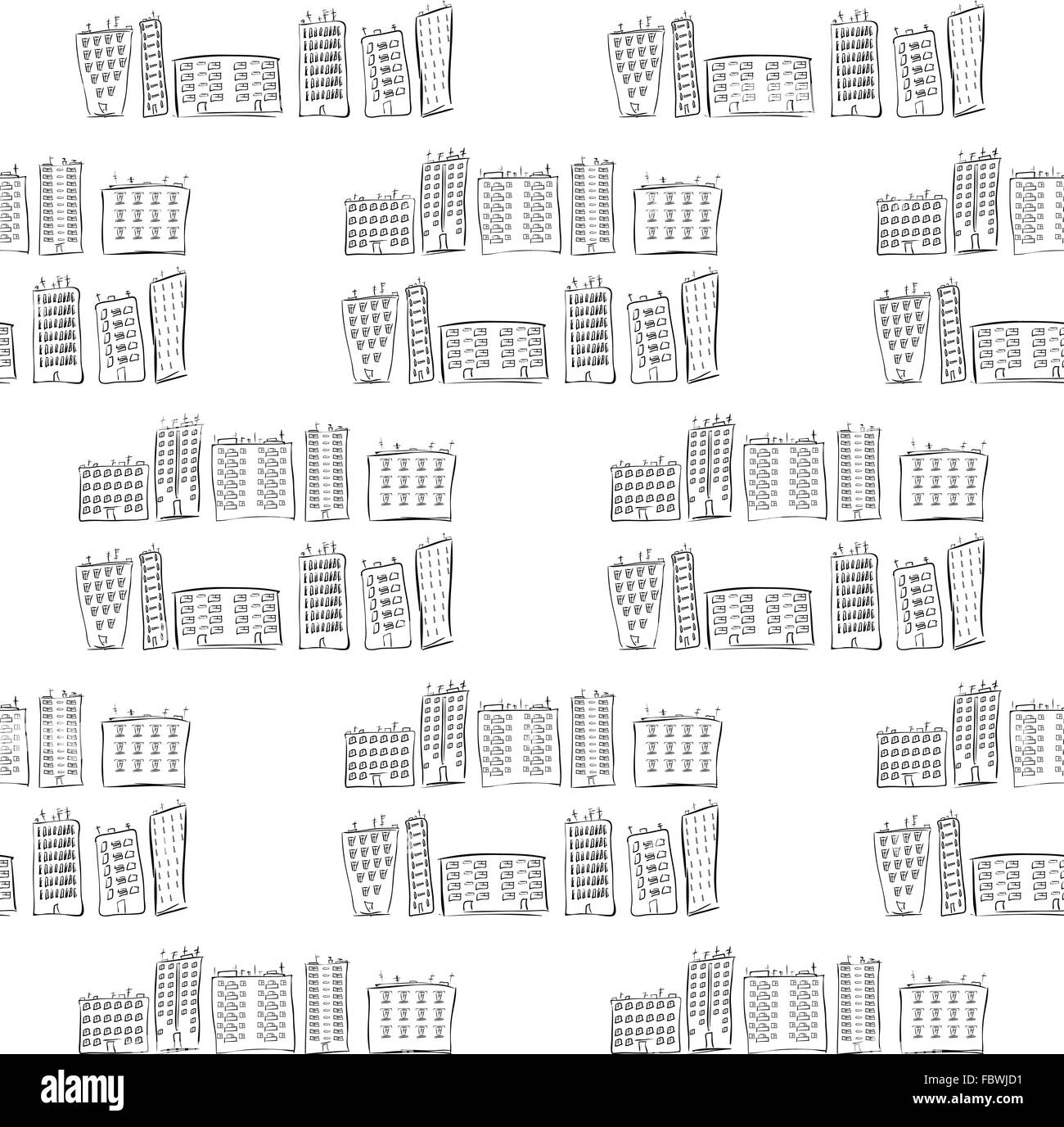 Hand drawn city of houses Stock Vector Image & Art - Alamy